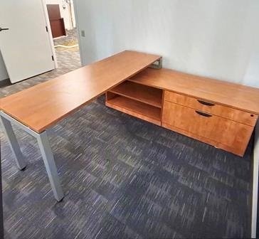 Atlantic Liquidators - 72" x 24" - Contemporary Pedestal Secretarial Desk